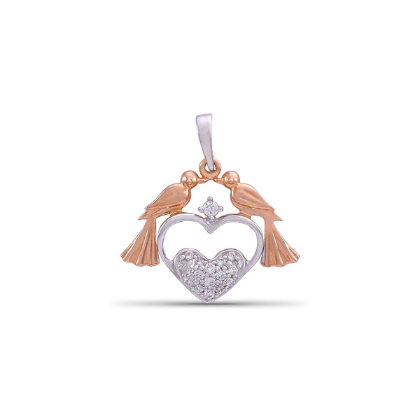 Suhani Heart & Birds Diamond Pendant – PP Jewellers